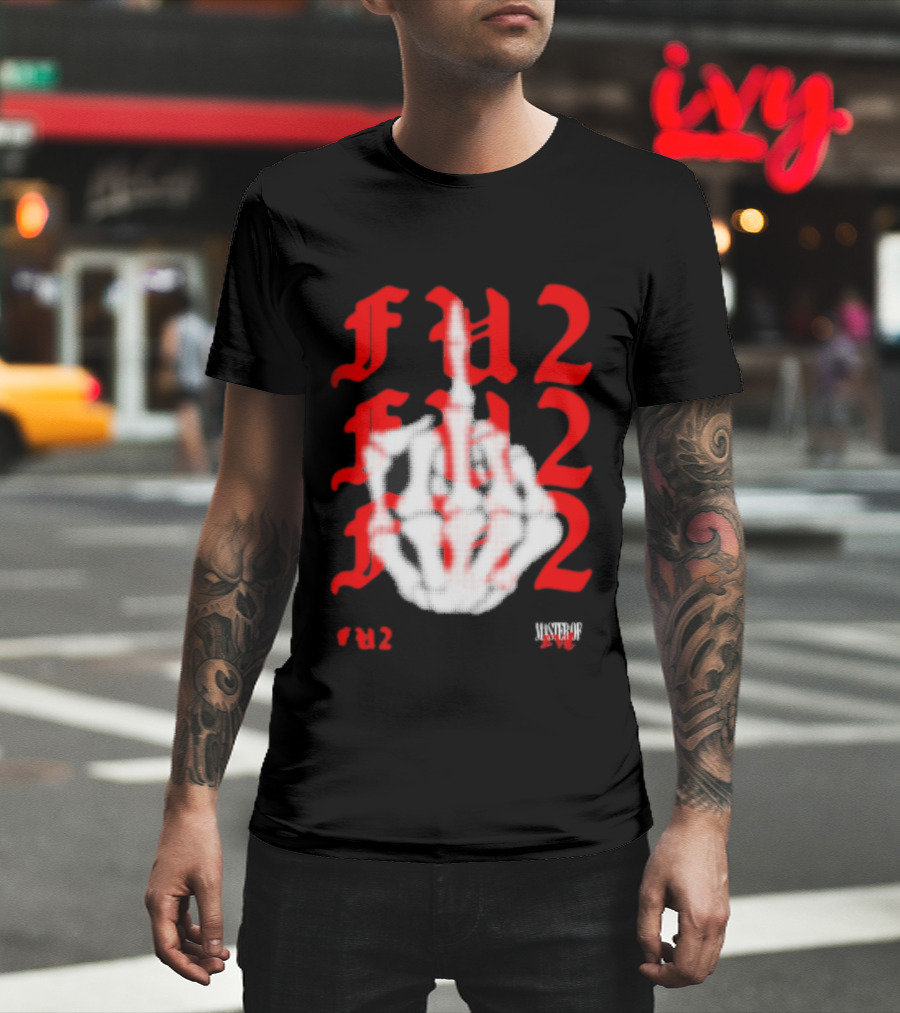 FU2 Middle Finger Three 6 Mafia Master Of Evil T-Shirt