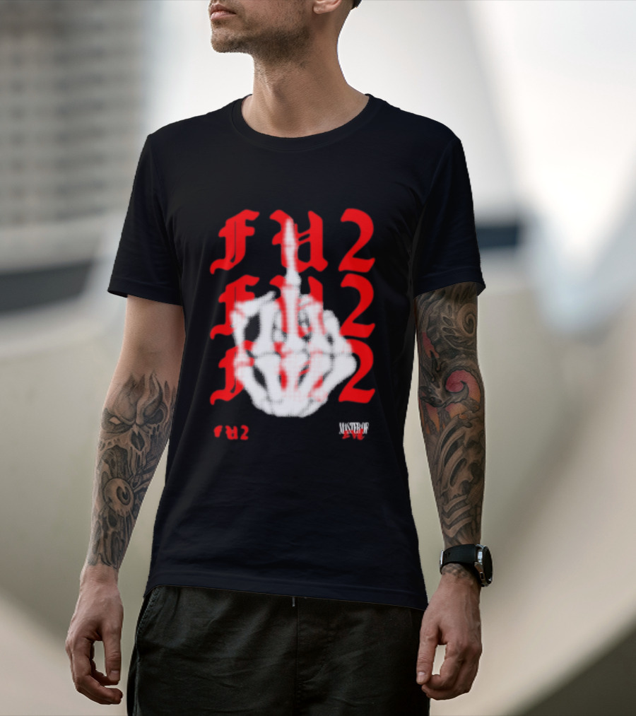 FU2 Middle Finger Three 6 Mafia Master Of Evil T-Shirt