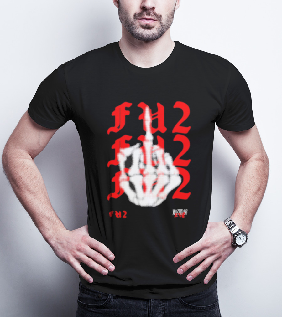 FU2 Middle Finger Three 6 Mafia Master Of Evil T-Shirt