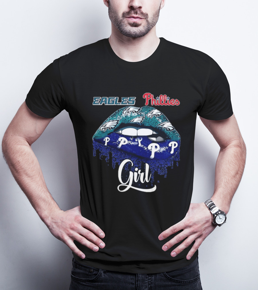Philadelphia Eagles Phillies Lip Girl 2025 T-Shirt