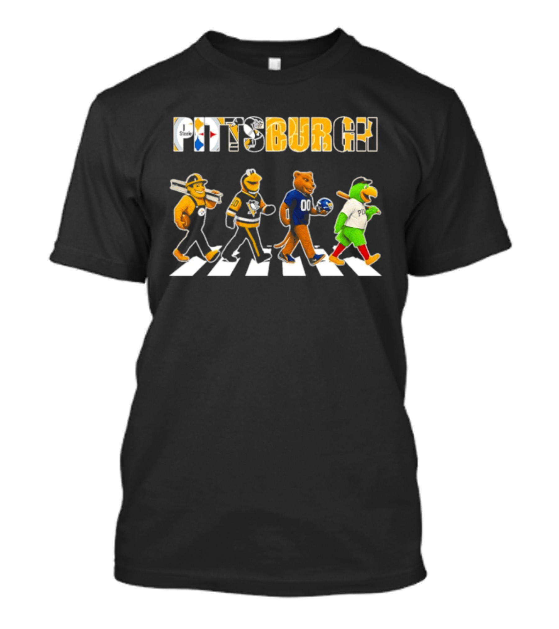 Pittsburgh Sports Teams Abbey Road Crossing Animals T-Shirt