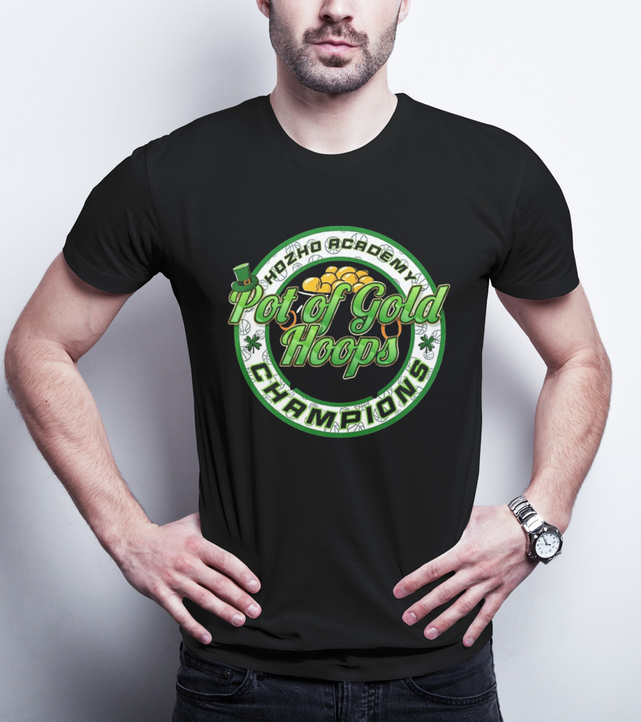 Hozho Academy Pot Of Gold Hoops Champions Saint Patrick's Day T-Shirt