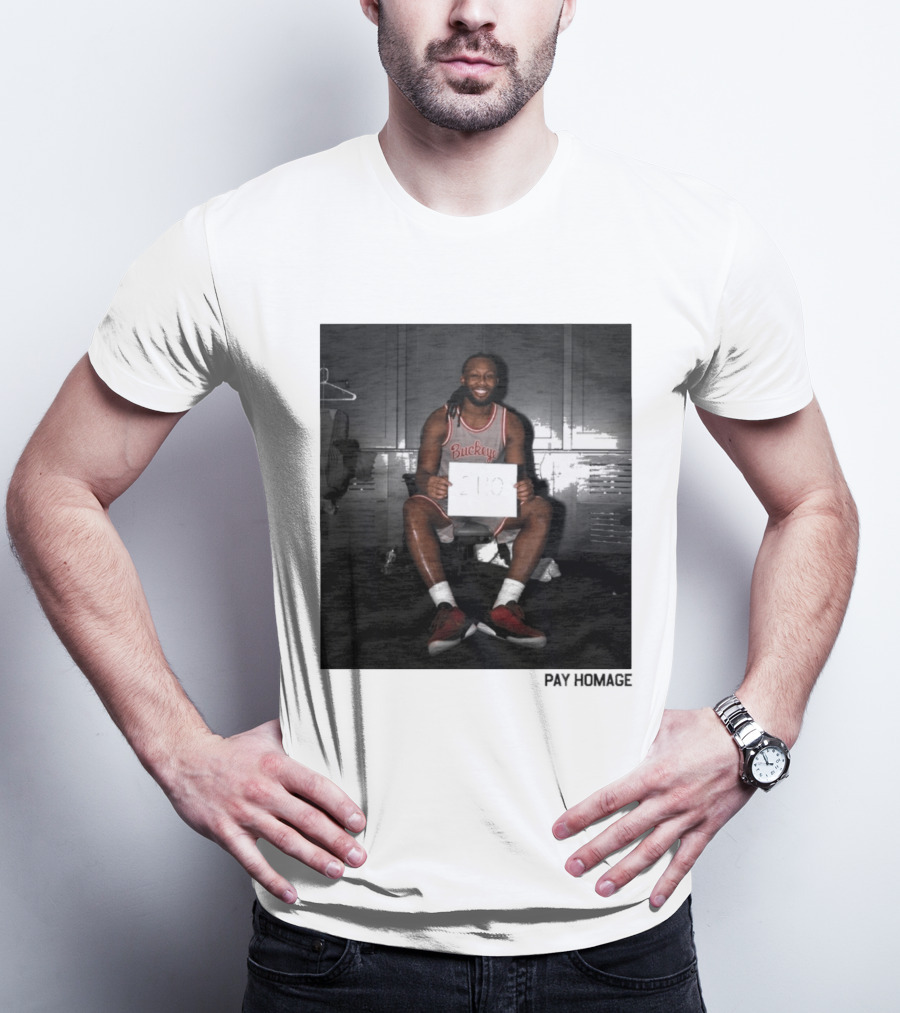 Buckeye Jersey Bruce Thornton 110 Pay Homage Locker Room T-Shirt