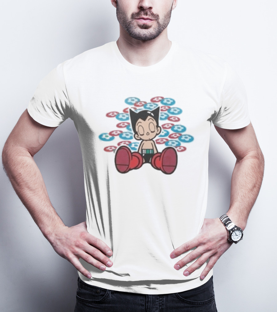 Vandythepink Astro Boy Floral Meditative Pose T-Shirt