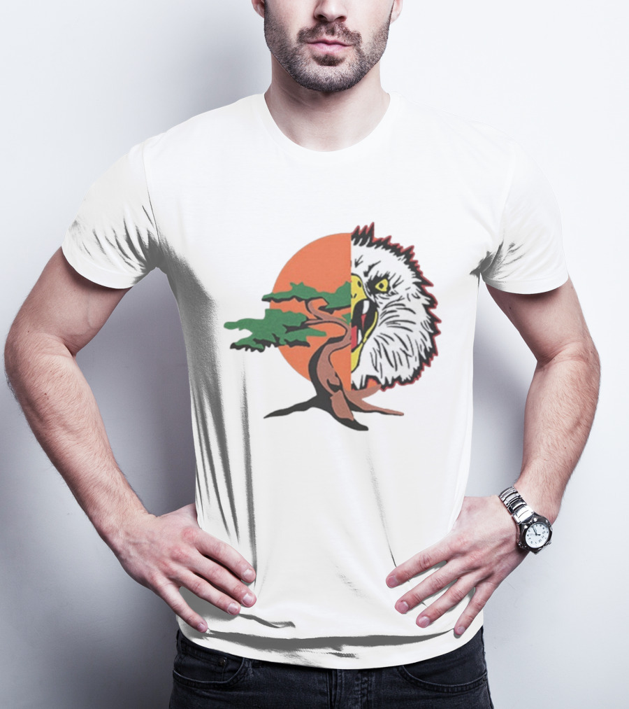 Miyagi Fang Karate Tree Eagle Sunset T-Shirt