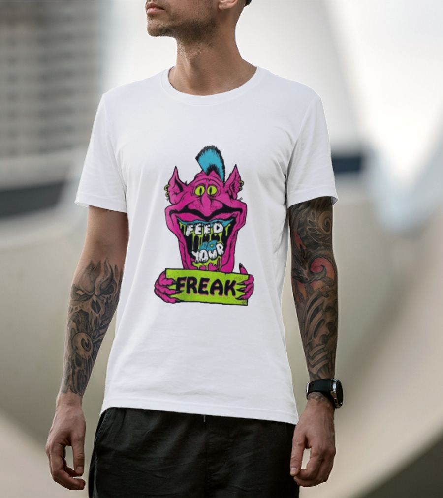 Feed Your Freak Monster Old School Psychedelic Punk T-Shirt