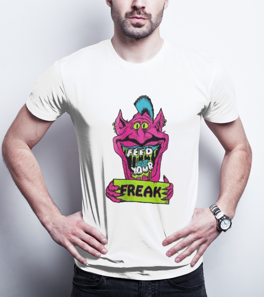 Feed Your Freak Monster Old School Psychedelic Punk T-Shirt
