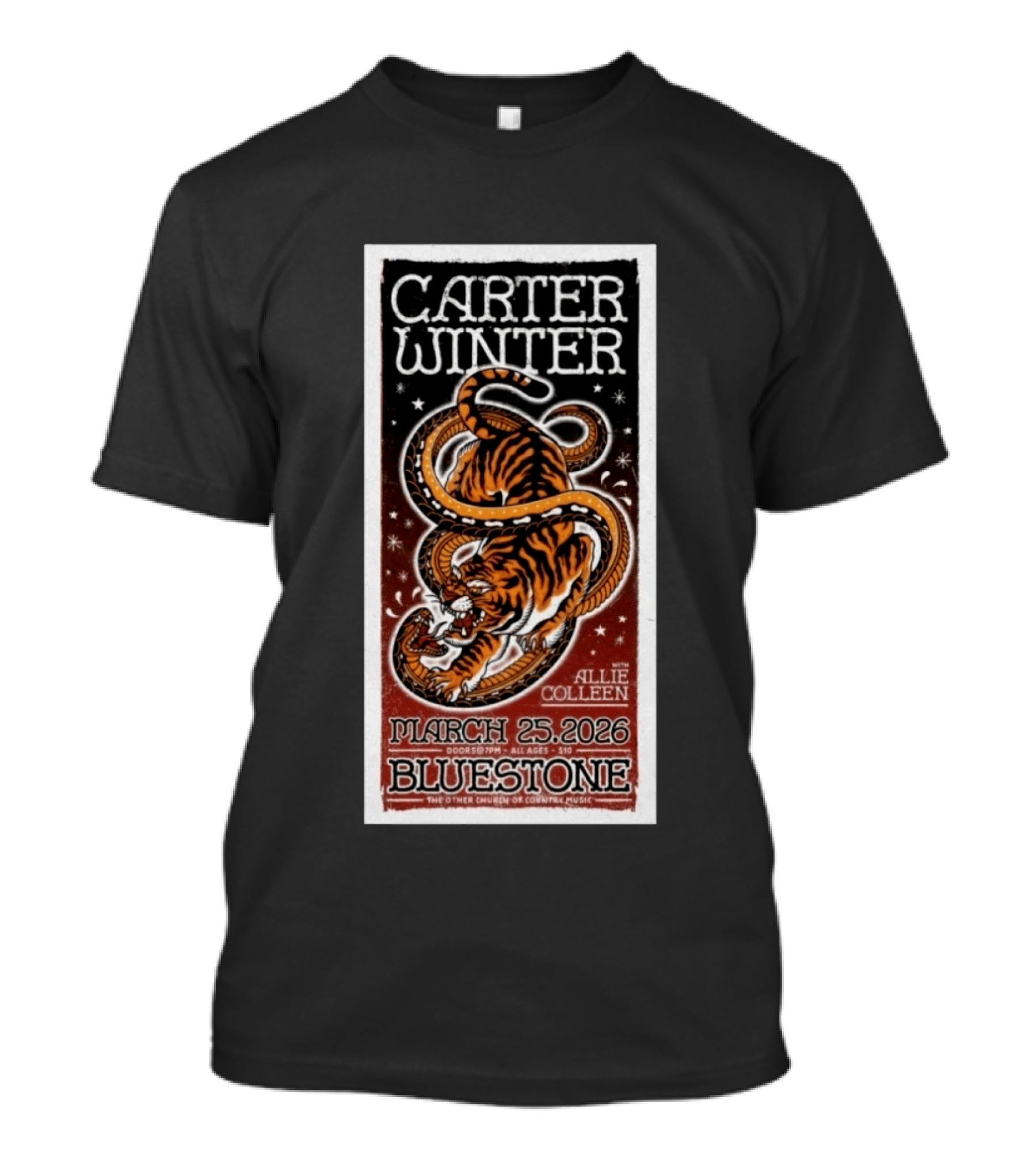 Carter Winter Bluestone Columbus OH March 25 2026 Featuring Allie Colleen T-Shirt
