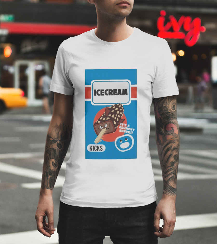 Ice Cream Kicks It's A Crunchy Shark T-Shirt
