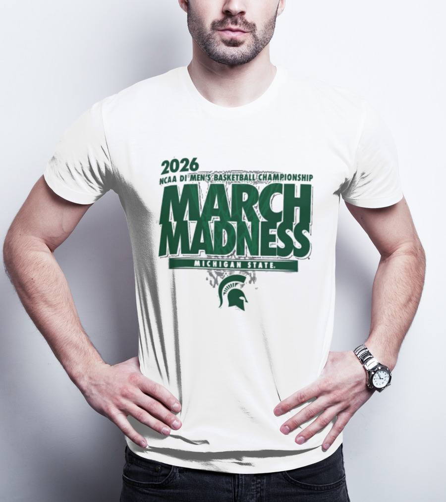 2026 NCAA DI Men's Basketball Championship March Madness Michigan State T-Shirt