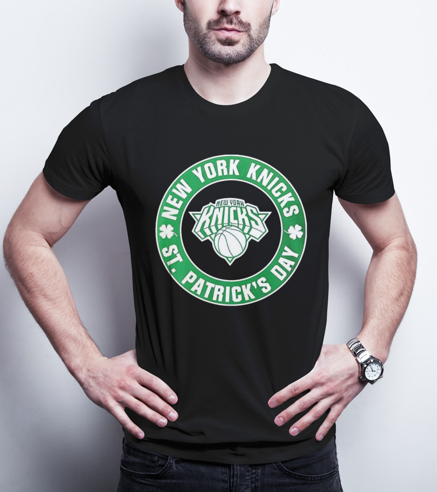 Shamrock Green New York Knicks St Patrick's Day Basketball Celebration T-Shirt
