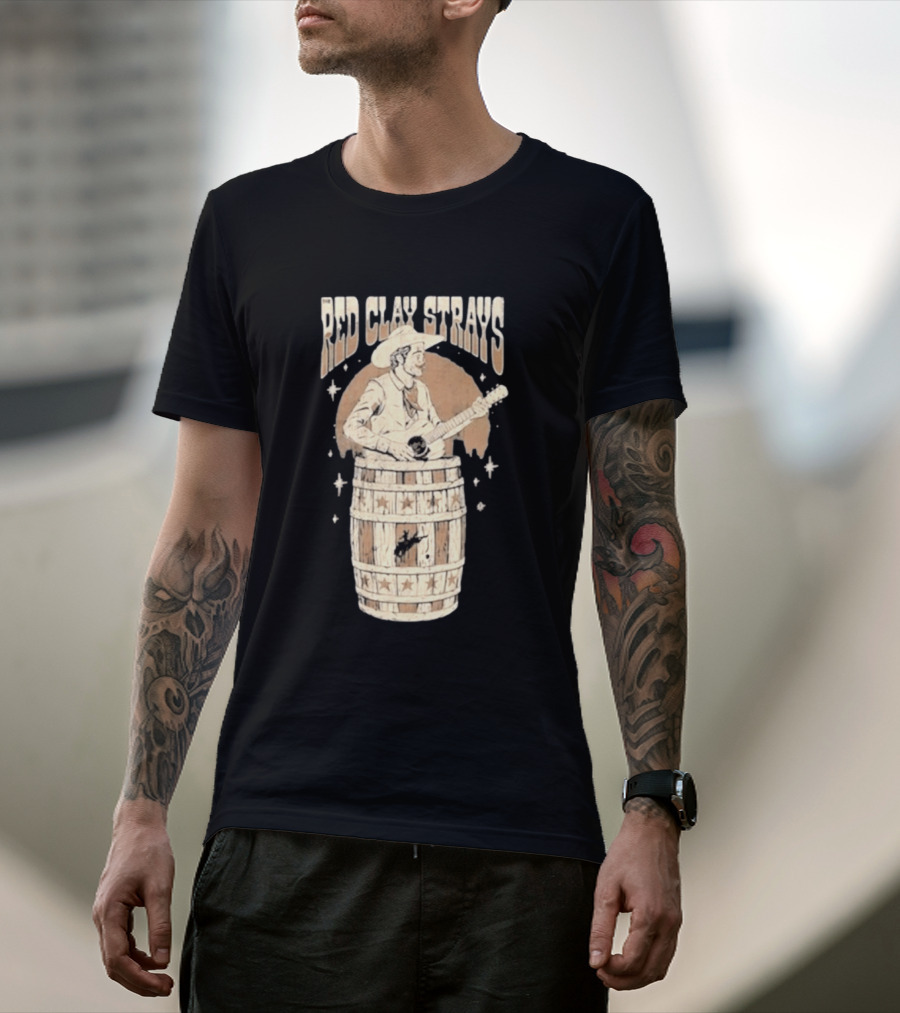 Red Clay Strays Cowboy Musician With Guitar T-Shirt
