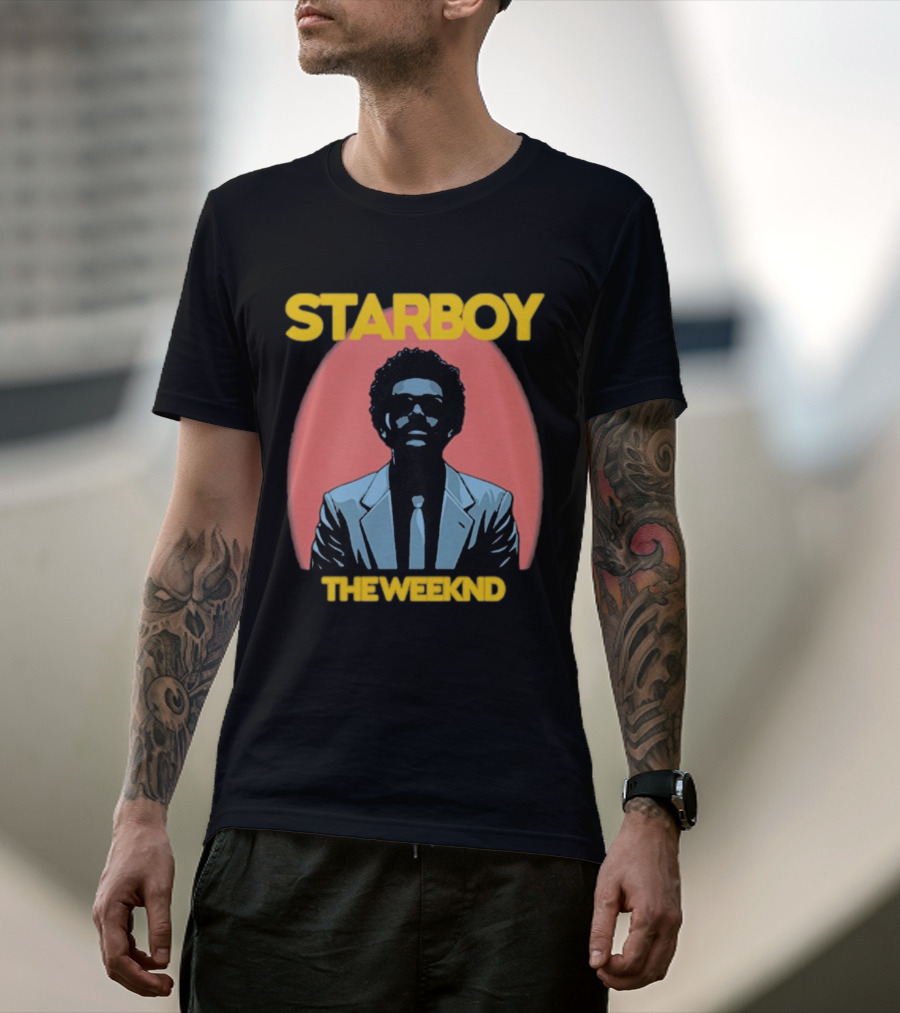 Starboy The Weeknd Music Icon Bold Yellow T-Shirt