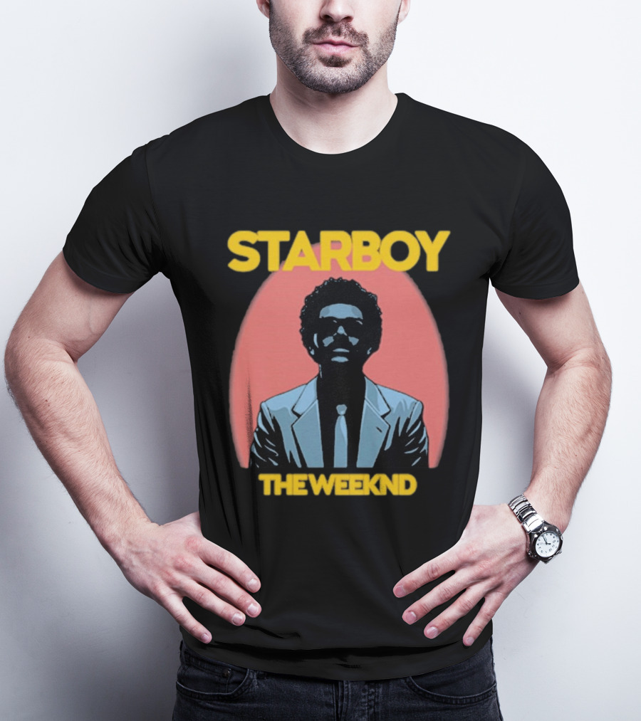 Starboy The Weeknd Music Icon Bold Yellow T-Shirt