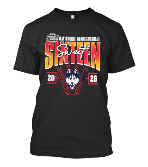 UConn Huskies 2026 NCAA Division I Women's Basketball Sweet Sixteen March Madness T-Shirt