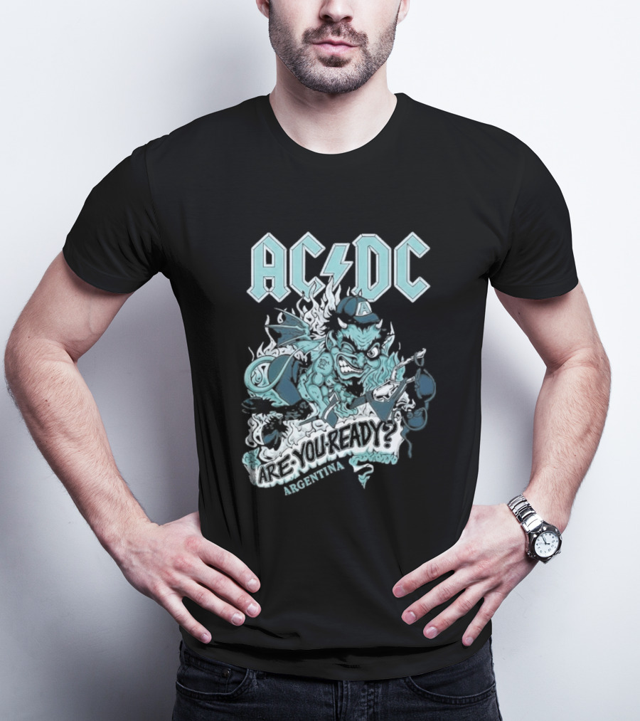 AC DC Are You Ready PWR Up World Tour 2026 Estadio River Plate Buenos Aires Argentina March T-Shirt