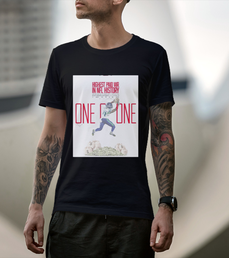 Jaxon Smith Njigba Seattle Seahawks One Of One Highest Paid WR In NFL History T-Shirt