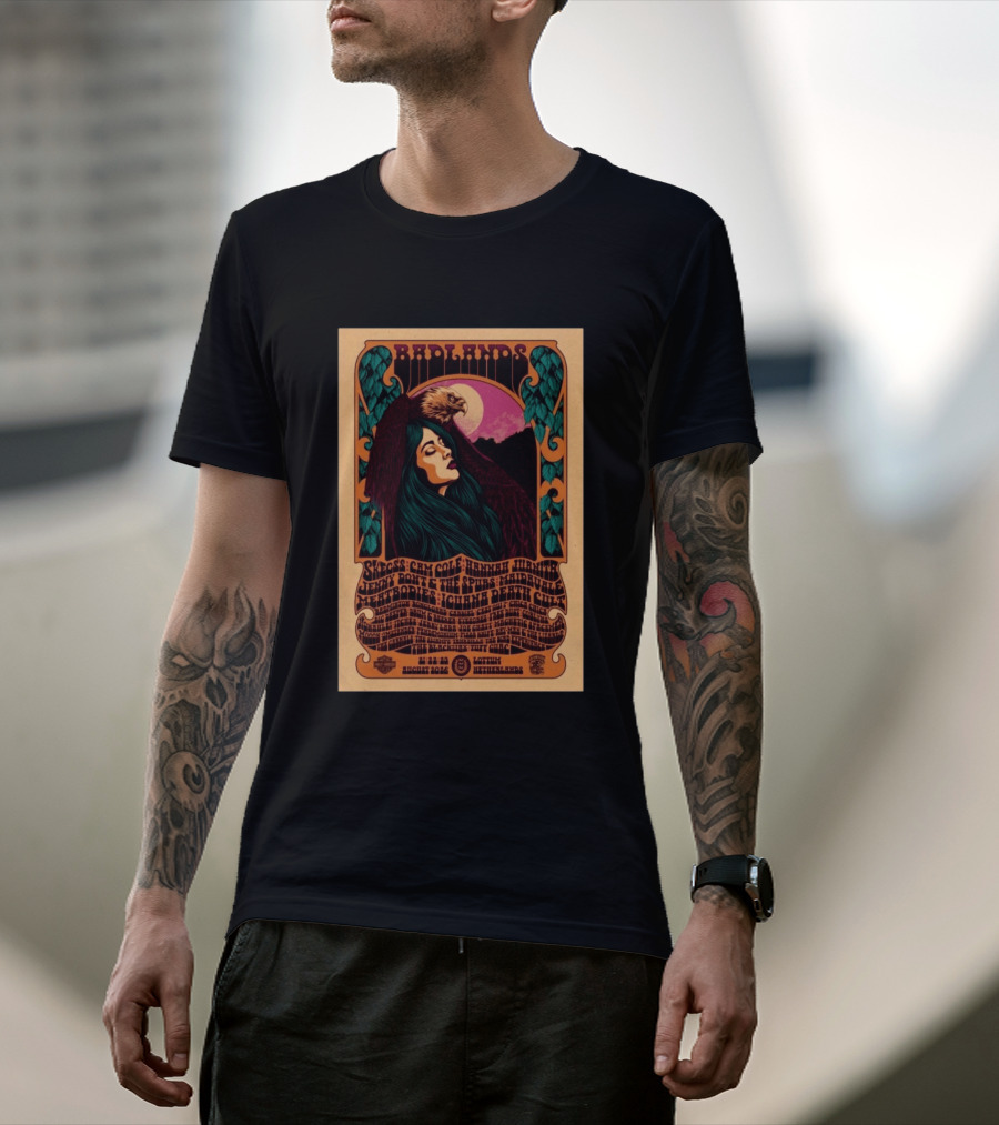 Badlands Festival 2026 Lottum Netherlands Skeegs Cam Cole Hannah Williams Jerry Dovey The Spims Halfbirdie Livid Bodies Chinch Death Cult T-Shirt