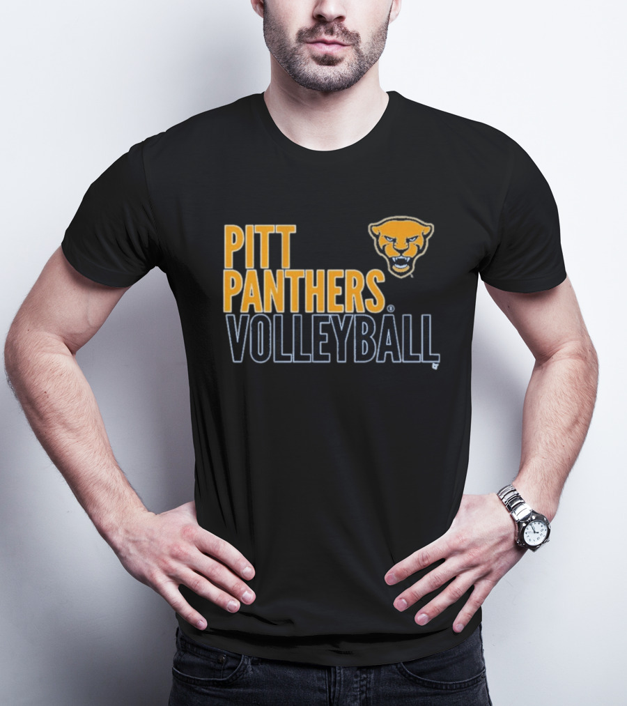 Pitt Panthers Volleyball Team Spirit Panther Head T-Shirt