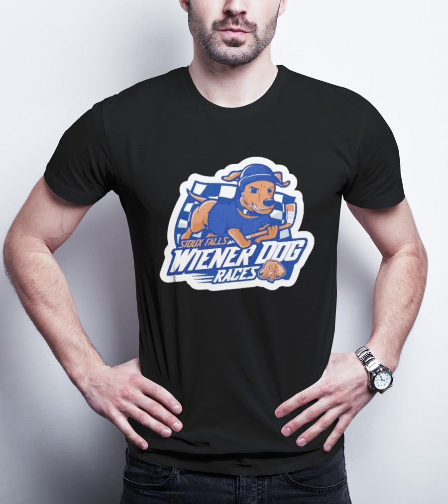 Sioux Falls Wiener Dog Hockey Races Fun Event T-Shirt