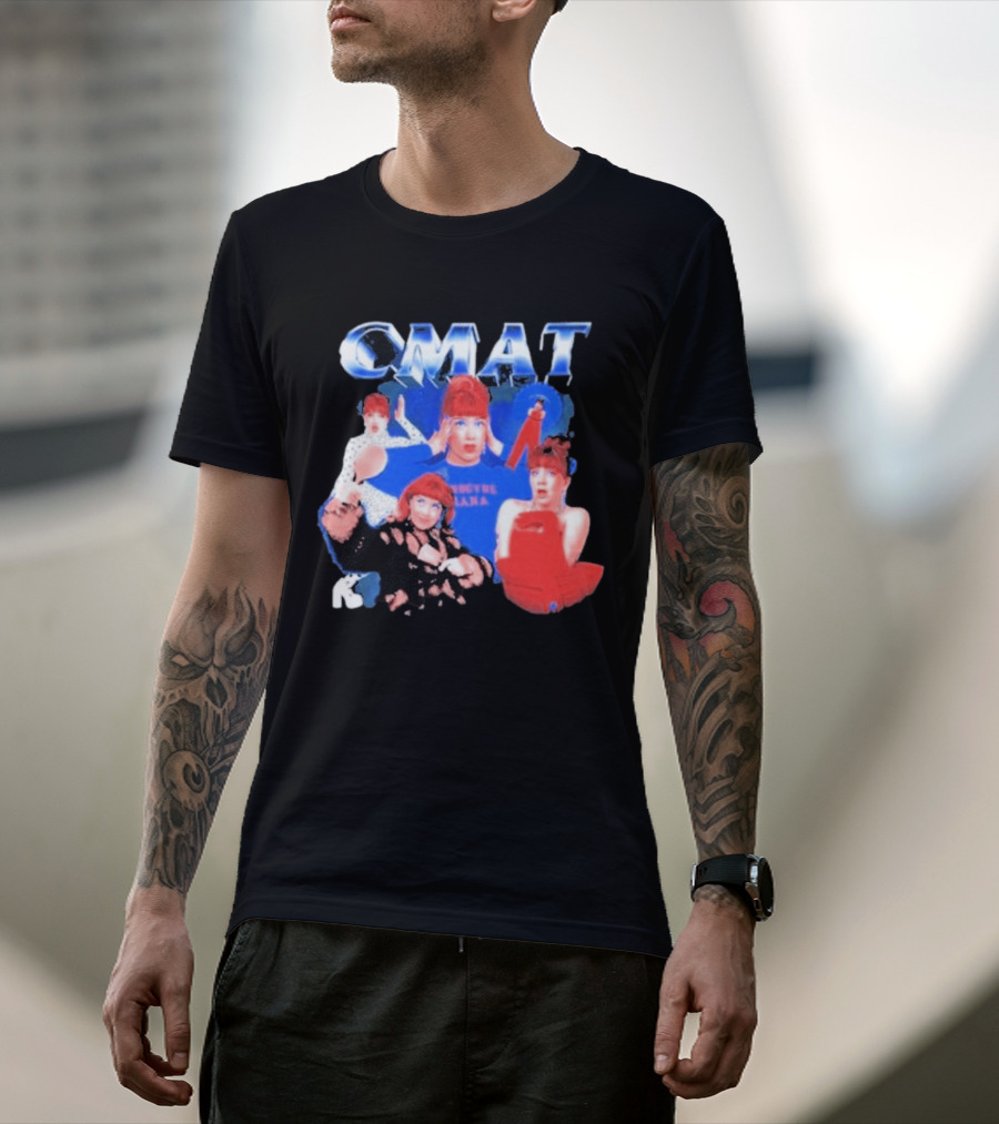 CMAT Retro Pop Style Collage With Colorful Characters T-Shirt