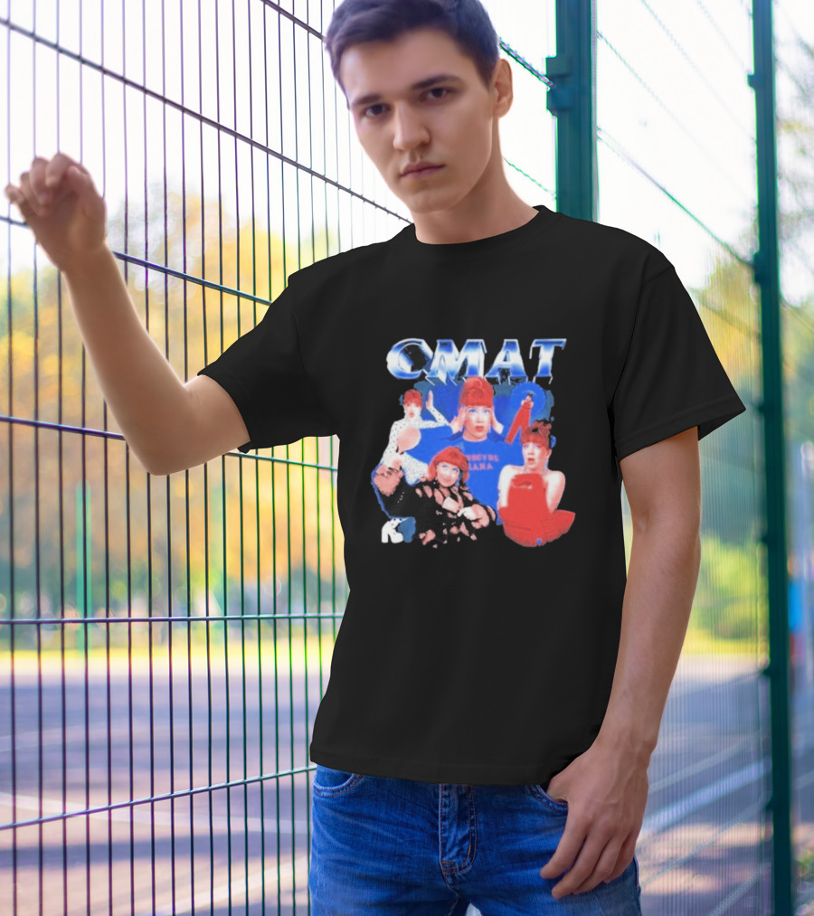 CMAT Retro Pop Style Collage With Colorful Characters T-Shirt