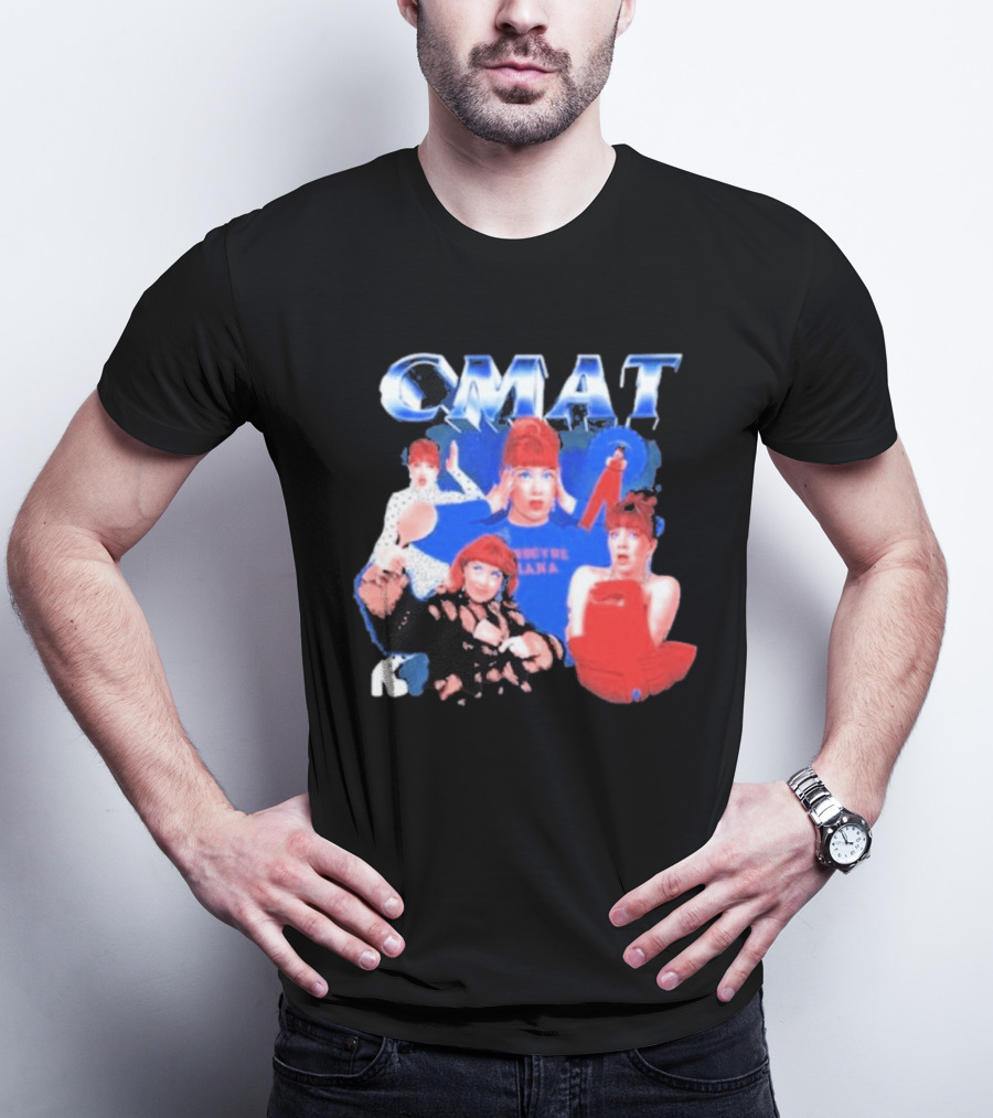 CMAT Retro Pop Style Collage With Colorful Characters T-Shirt