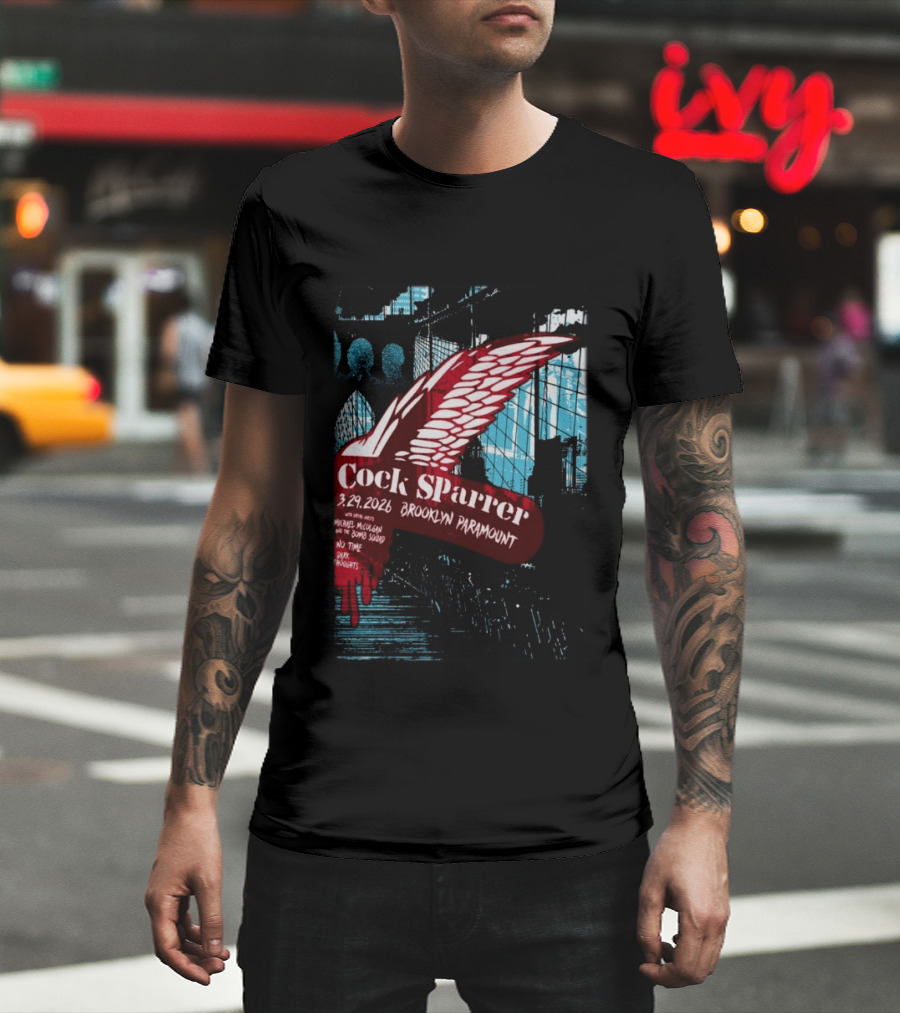 Cock Sparrer Brooklyn Paramount 03.29.2026 Winged Logo Bridge T-Shirt