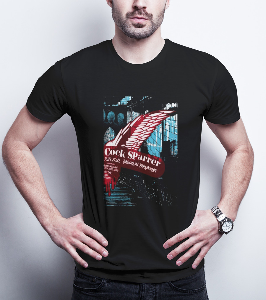 Cock Sparrer Brooklyn Paramount 03.29.2026 Winged Logo Bridge T-Shirt