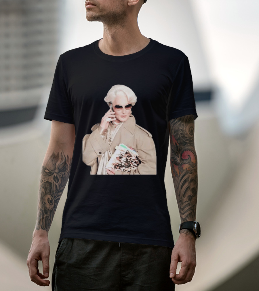 Miranda Priestly Iconic Fashion Boss With Sunglasses And Phone T-Shirt