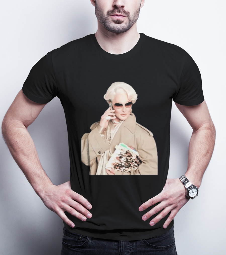 Miranda Priestly Iconic Fashion Boss With Sunglasses And Phone T-Shirt