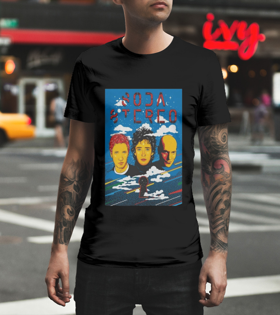 Soda Stereo Band Ecos 2026 Keyhole T-Shirt