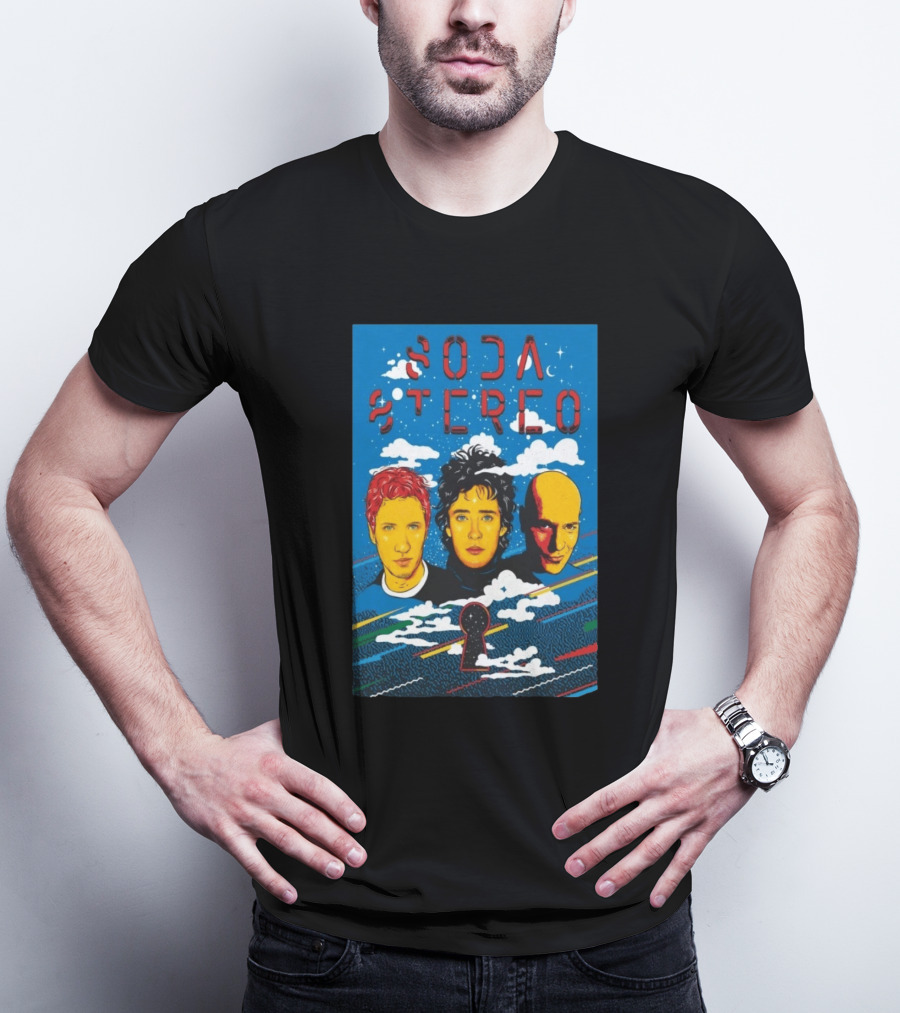 Soda Stereo Band Ecos 2026 Keyhole T-Shirt