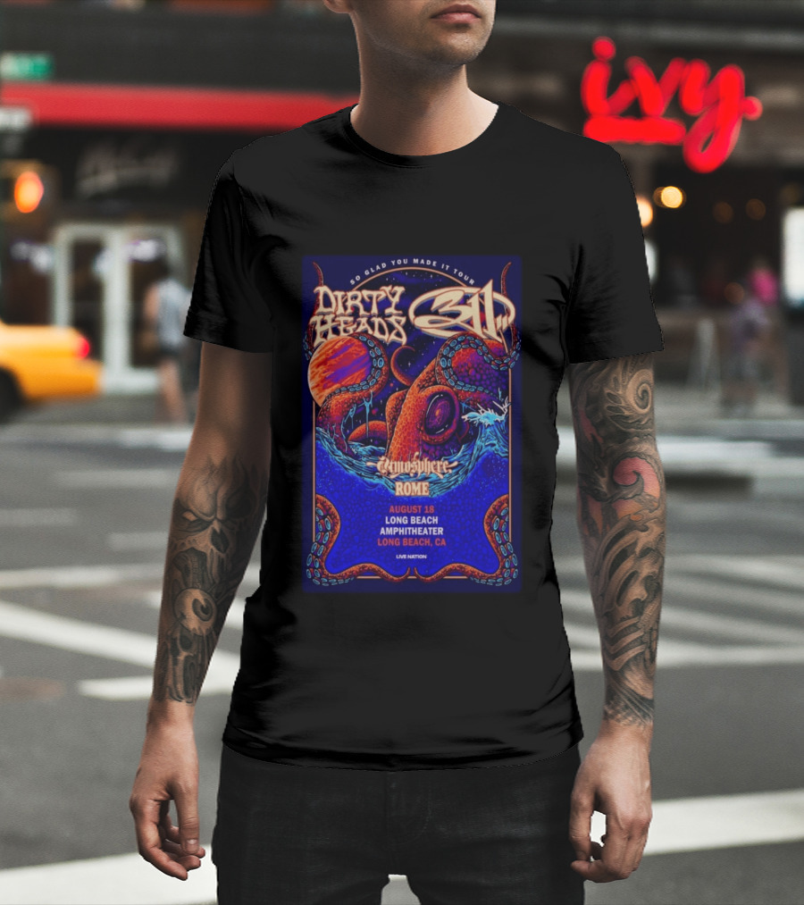 Dirty Heads August 18 2026 At Long Beach Amphitheater Show T-Shirt