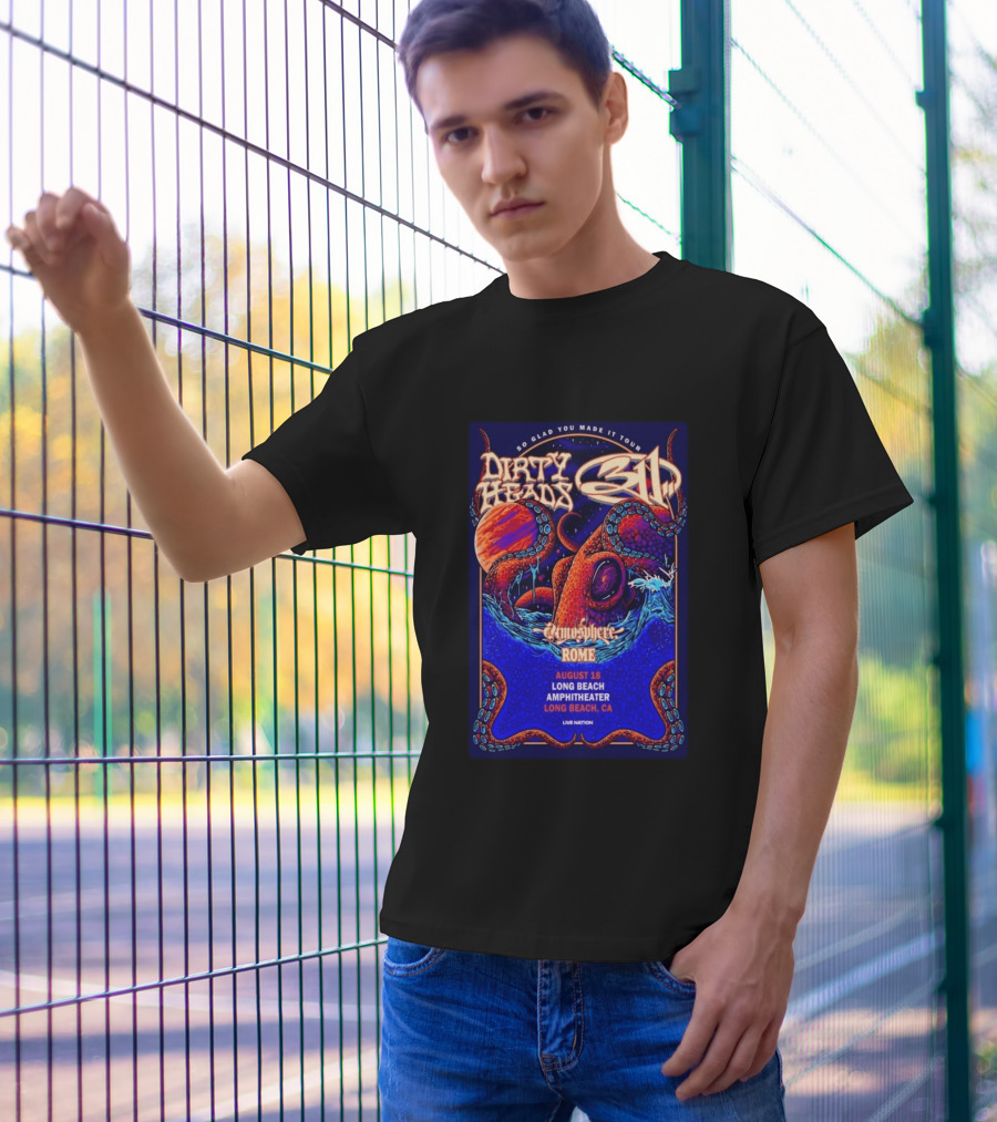 Dirty Heads August 18 2026 At Long Beach Amphitheater Show T-Shirt