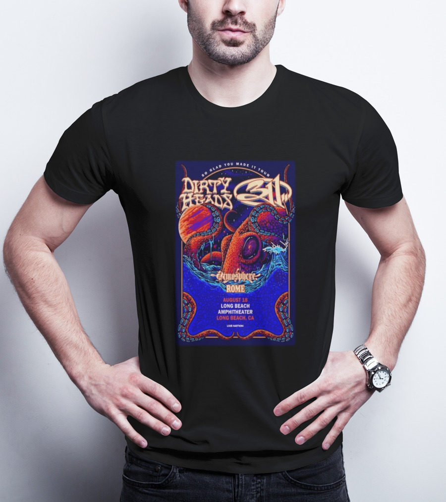 Dirty Heads August 18 2026 At Long Beach Amphitheater Show T-Shirt