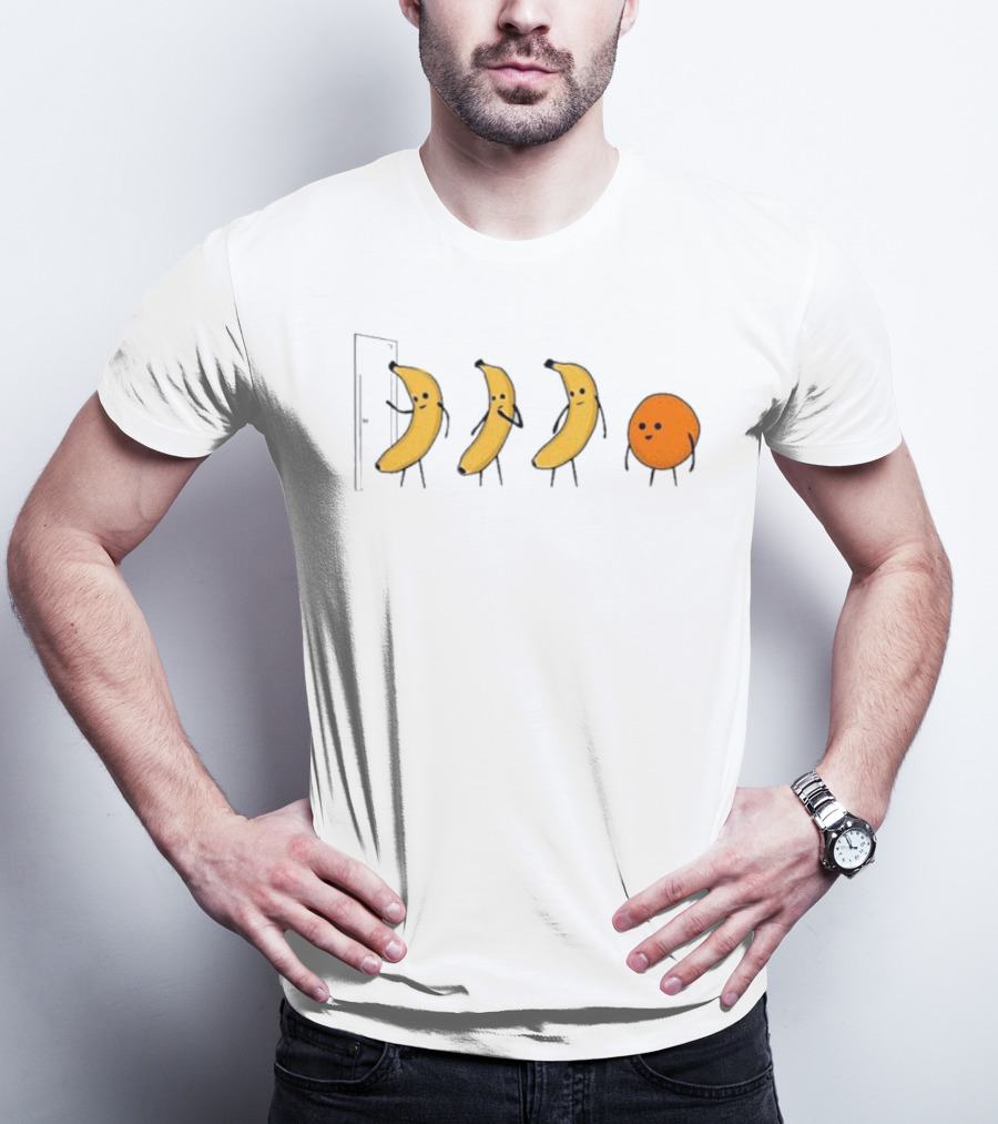 Nathan W. Pyle Banana Knock Knock Joke Comic Orange T-Shirt