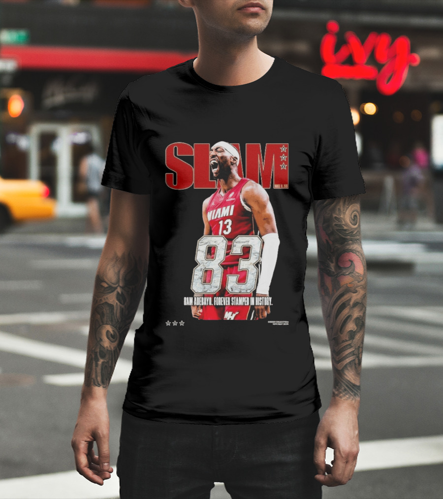 Slam March 2023 Bam Adebayo Miami 83 Points Forever Stamped In History T-Shirt