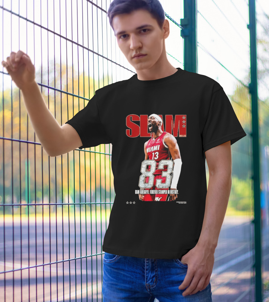 Slam March 2023 Bam Adebayo Miami 83 Points Forever Stamped In History T-Shirt