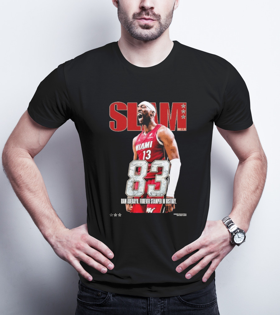 Slam March 2023 Bam Adebayo Miami 83 Points Forever Stamped In History T-Shirt