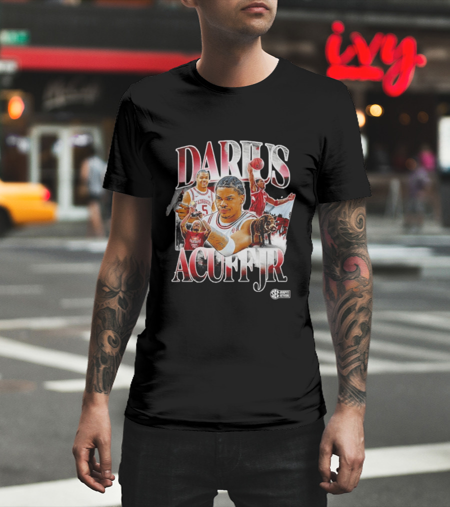 Darius Acuff Jr. Arkansas Razorbacks Basketball SEC Network T-Shirt
