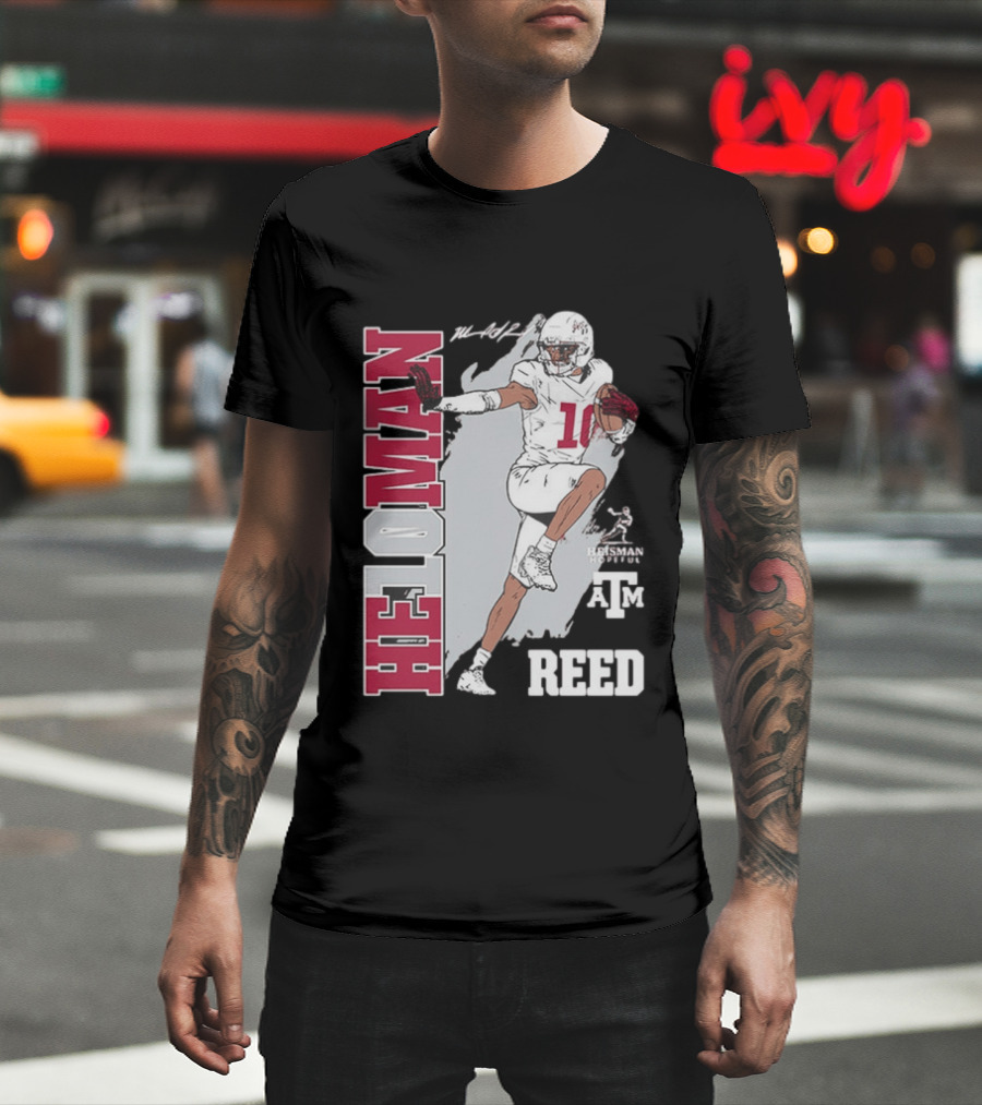 Marcel Reed Texas A&M Aggies Heloman Heisman Pose T-Shirt