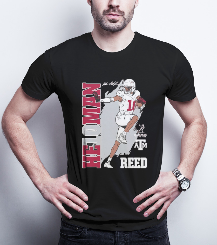 Marcel Reed Texas A&M Aggies Heloman Heisman Pose T-Shirt