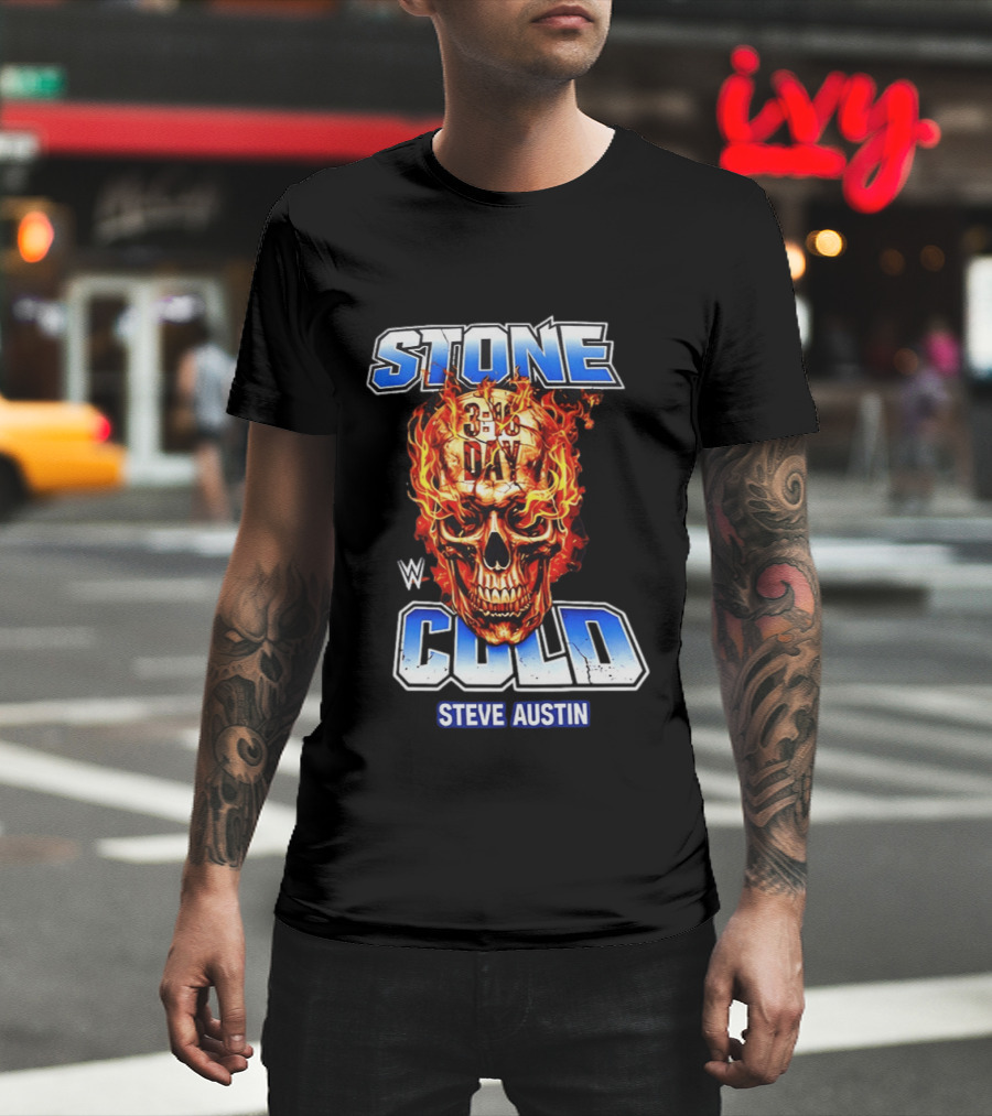 WWE Stone Cold Steve Austin 3:16 Day Flaming Skull 2026 T-Shirt