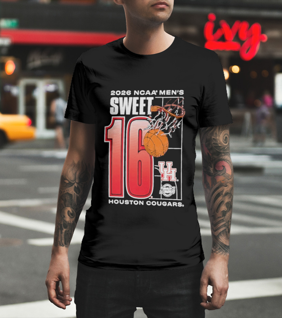 2026 NCAA Men's Sweet 16 Bound Houston Cougars Basketball T-Shirt