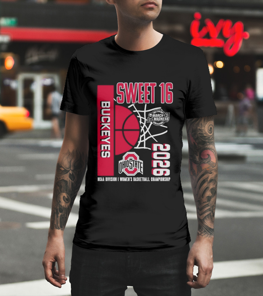Ohio State Buckeyes 2026 Sweet 16 NCAA Division I Women's Basketball March Madness Championship T-Shirt