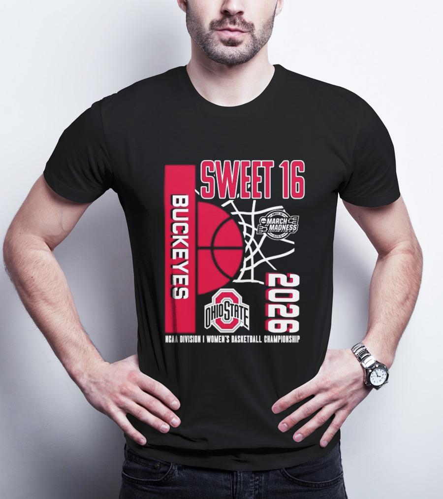 Ohio State Buckeyes 2026 Sweet 16 NCAA Division I Women's Basketball March Madness Championship T-Shirt