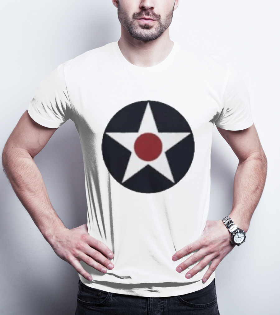 United States Army Air Forces 1940s Star Roundel Pocket Insignia T-Shirt