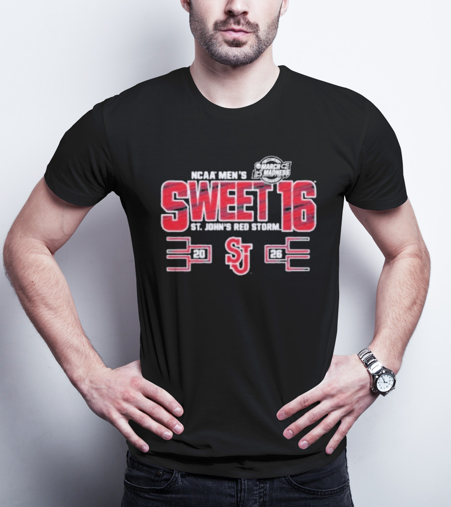 NCAA Men's 2026 Sweet 16 St. John's Red Storm SJ T-Shirt