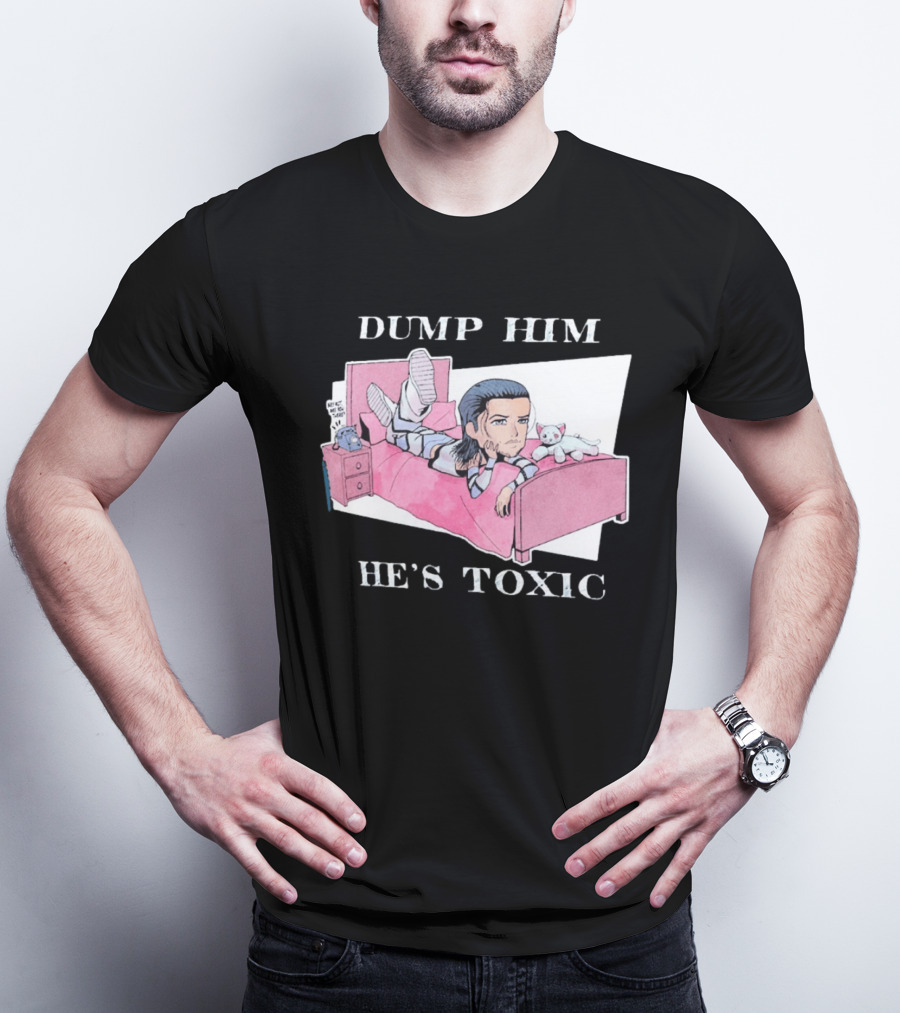 Dump Him He's Toxic Cartoon Kit Wilson WWE T-Shirt